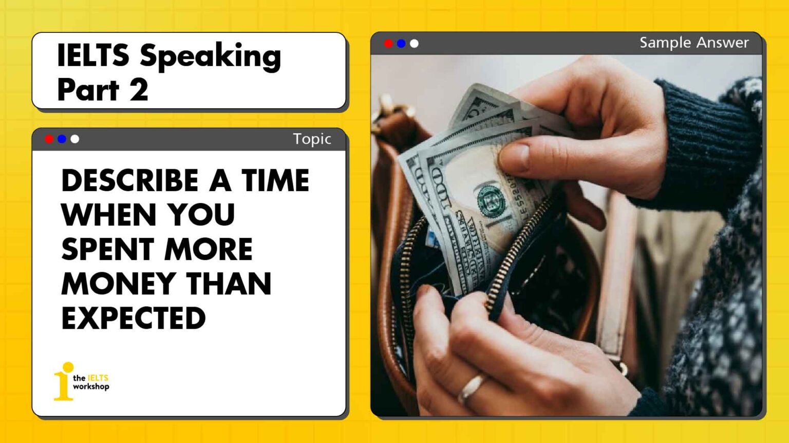 Describe a time when you spent more money than expected | IELTS ...