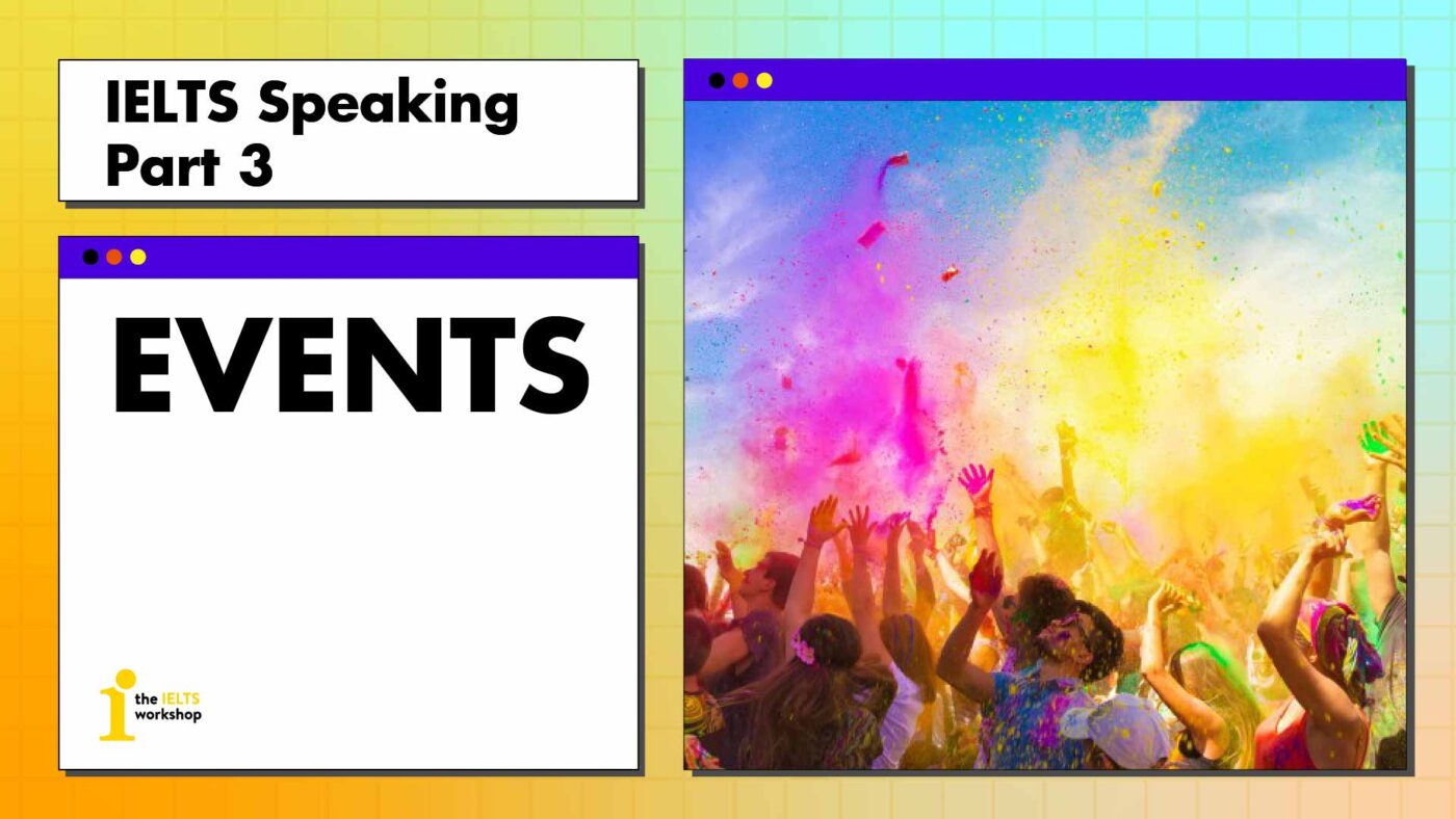 IELTS Speaking Part 3 Events Topic | Sample Answers