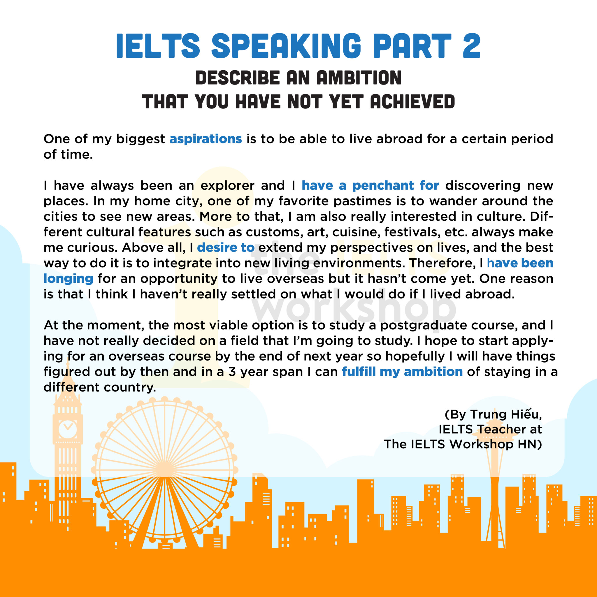 Topic: Describe an AMBITION | IELTS Speaking Part 2 + 3 Sample