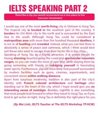 Describe a city you would recommend as a nice place to live