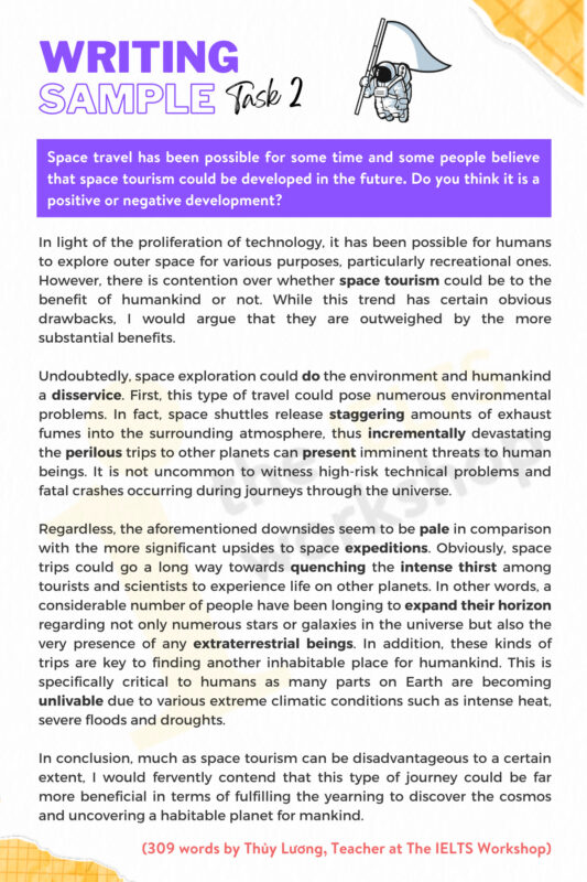 Bài mẫu IELTS Writing Task 2 - Topic: Space Travel | The IELTS Workshop