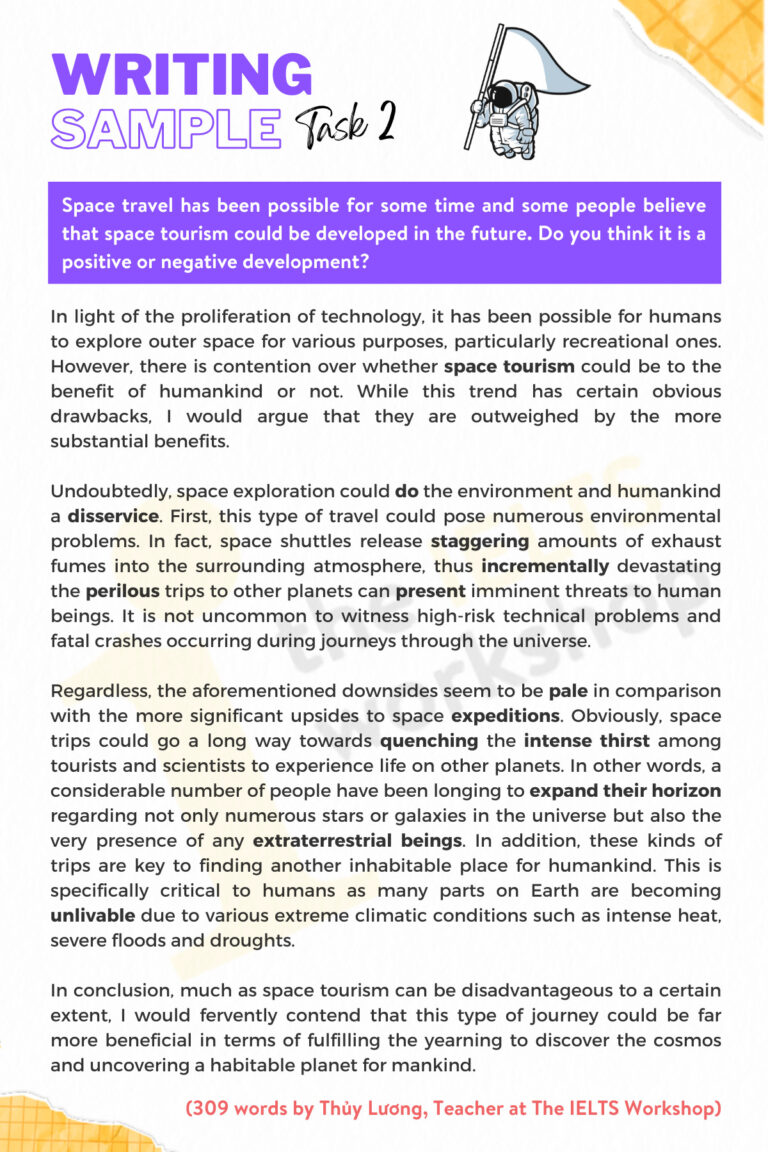 Bài mẫu IELTS Writing Task 2 - Topic: Space Travel | The IELTS Workshop