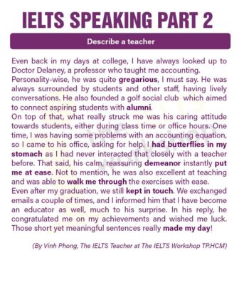 Describe a teacher | IELTS Speaking Part 2