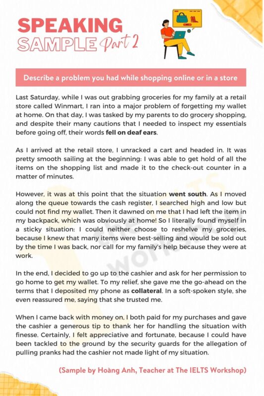 Describe a problem you had while shopping online | IELTS Speaking Part ...