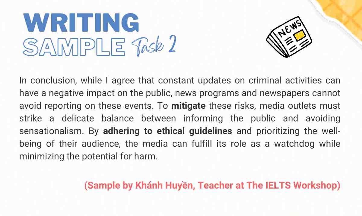 The detailed criminal description on newspapers | IELTS Writing Task 2