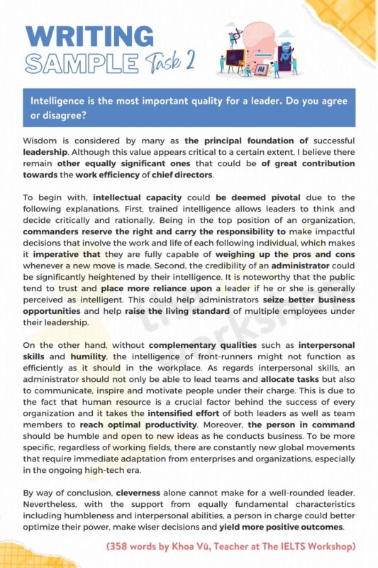 Intelligence is the most important quality for a leader | The IELTS ...