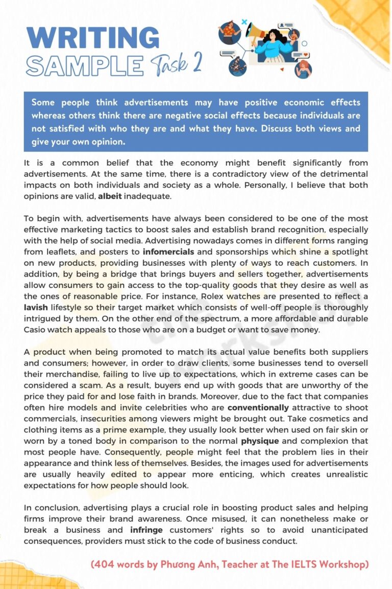 Positive economic effects of Advertisement | Writing Sample