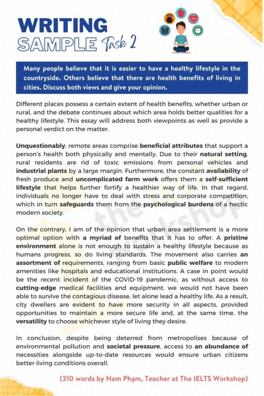 Giải đề IELTS Writing Task 2: Healthy Lifestyle - THE IELTS WORKSHOP