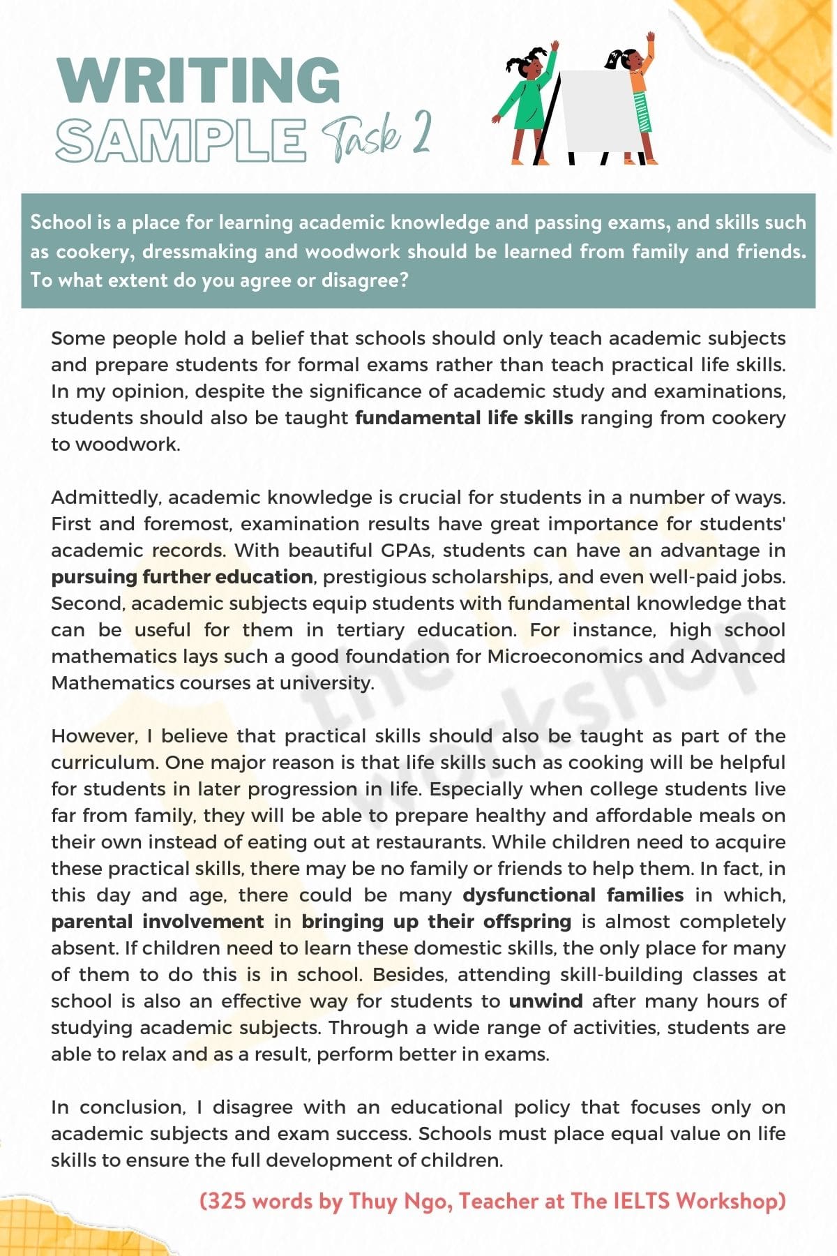 Giải đề IELTS Writing Task 2: Academic subjects or Practical skills