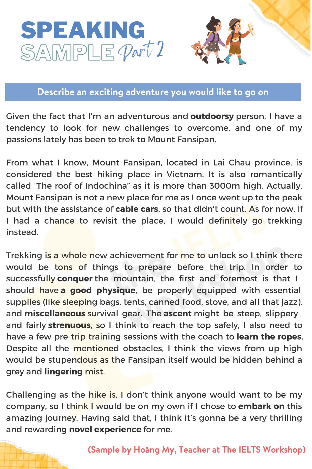 Describe an exciting adventure you would like to go on | Bài mẫu IELTS ...