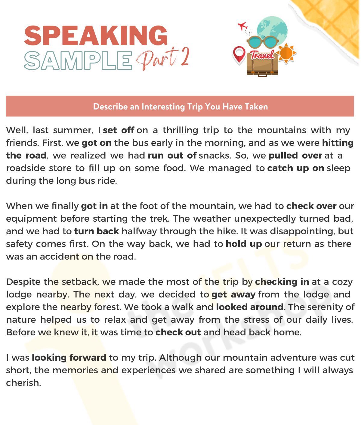 Khám phá trọn bộ 18 Travel Phrasal verbs phổ biến