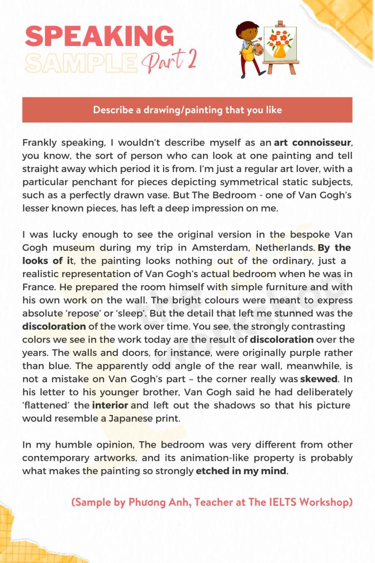 Describe a drawing/painting that you like | IELTS Speaking Part 2 - THE ...