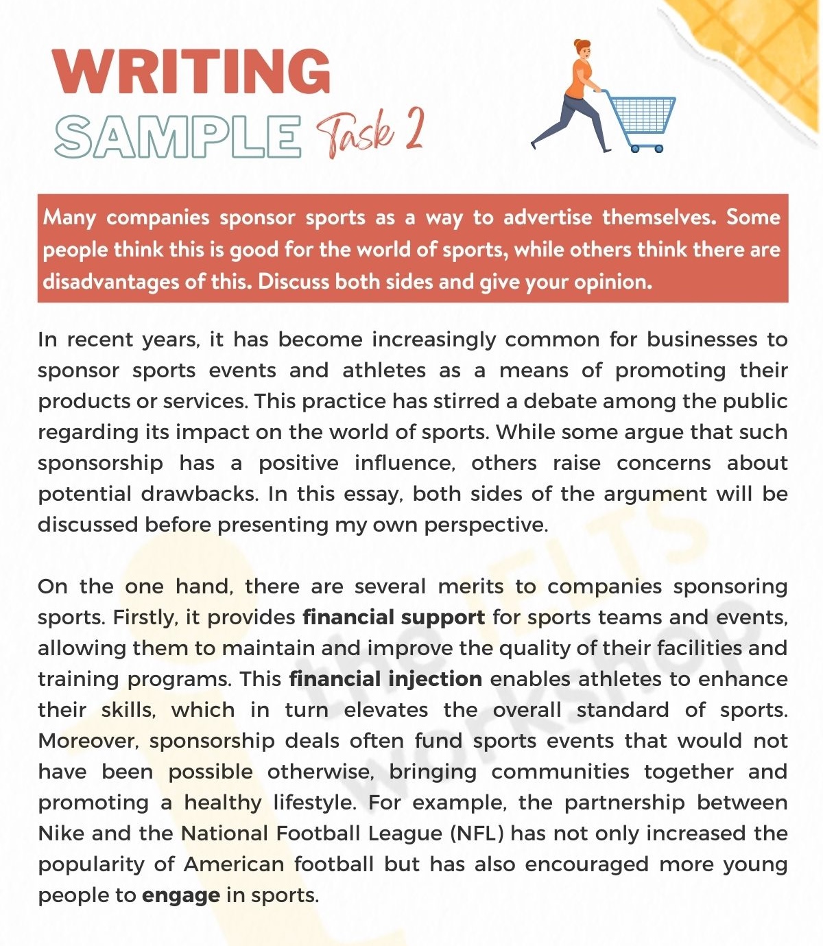 Bài mẫu và từ vựng chủ đề Sports IELTS Writing Task 2