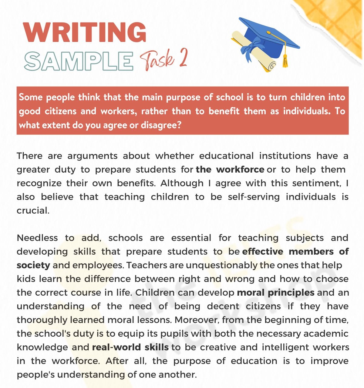 Bài mẫu và từ vựng chủ đề Schooling IELTS Writing Task 2