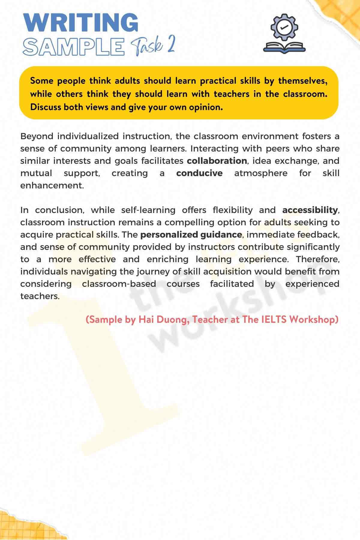 Topic: Practical Skills IELTS Writing Task 2: Bài mẫu, từ vựng
