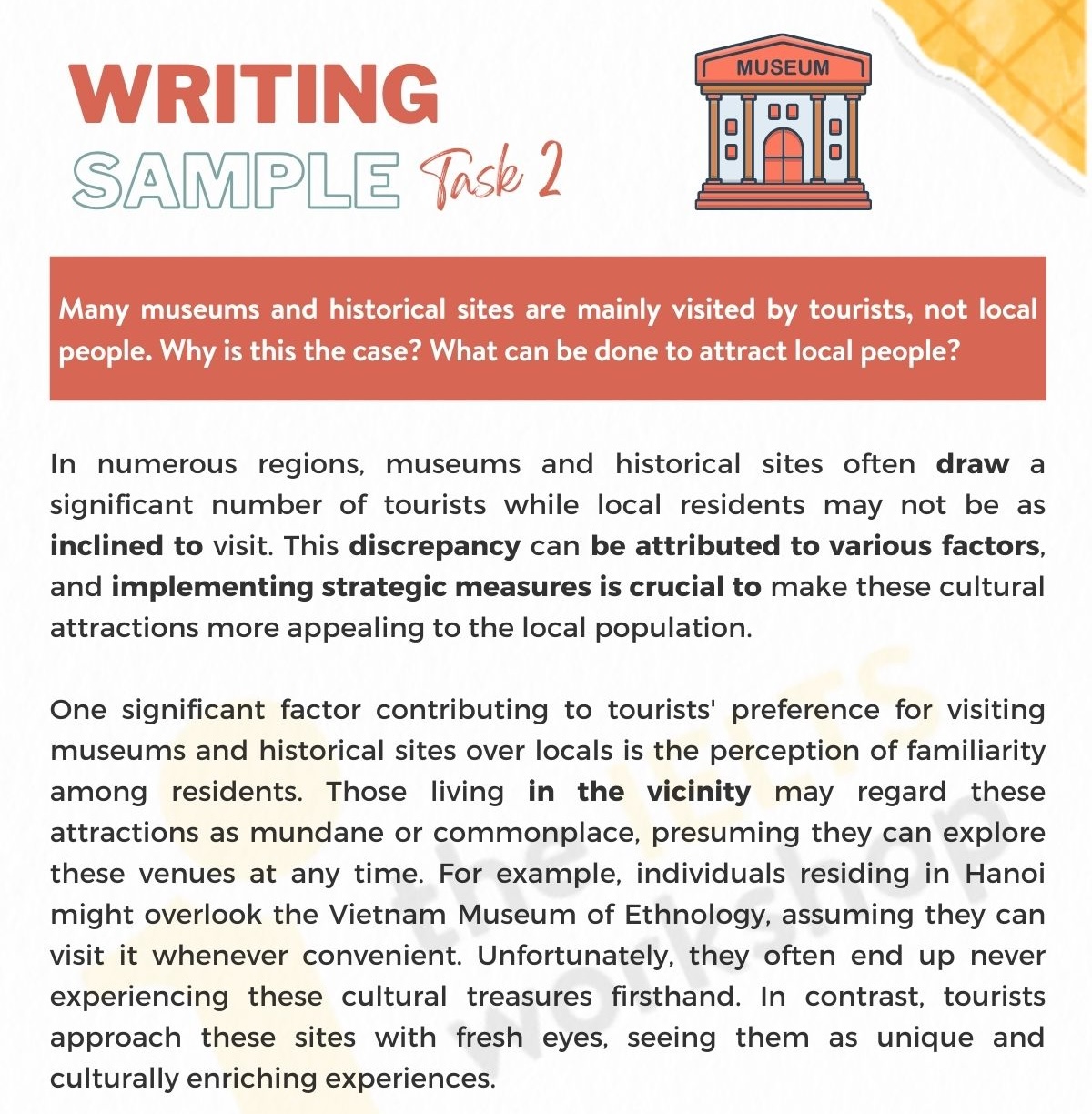 Bài mẫu và từ vựng chủ đề Museum IELTS Writing Task 2