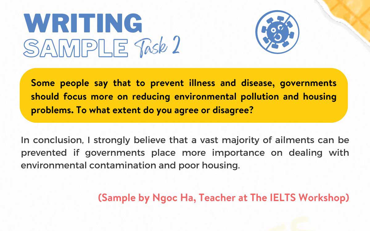 Topic: Prevent illness and disease IELTS Writing Task 2 | Bài mẫu, Từ vựng