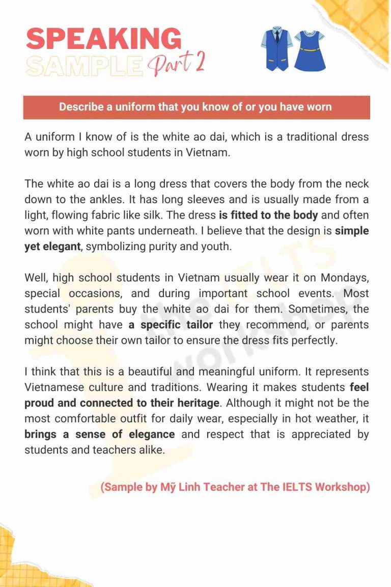 Describe a uniform that you know of or you have worn