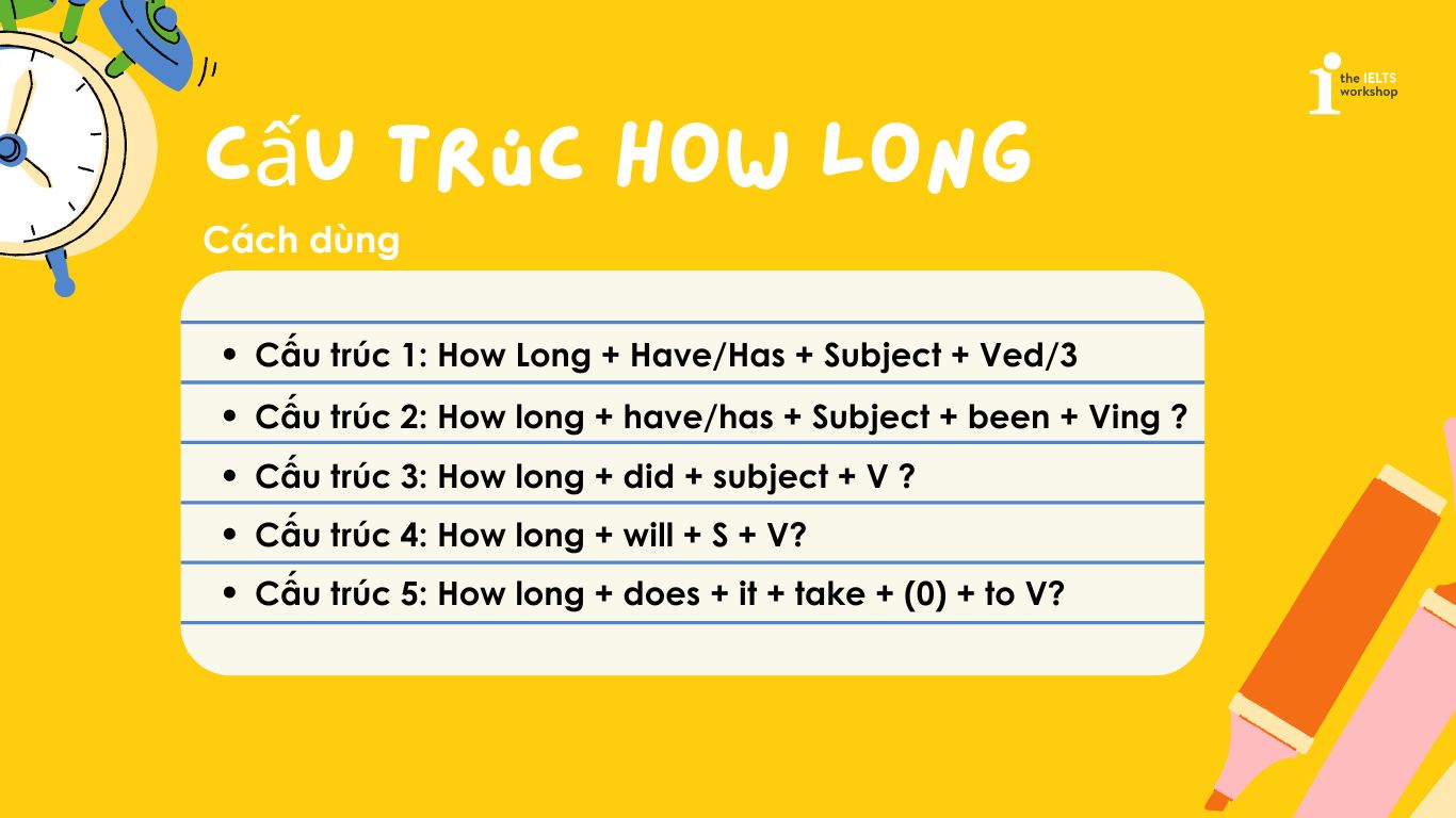 Cấu trúc How long: Cách dùng và phân biệt với How many times