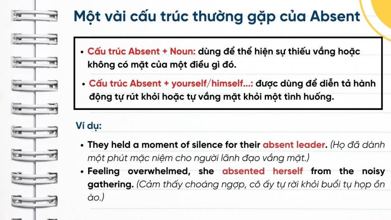 Absent đi với giới từ gì? Cách sử dụng và bài tập có đáp án