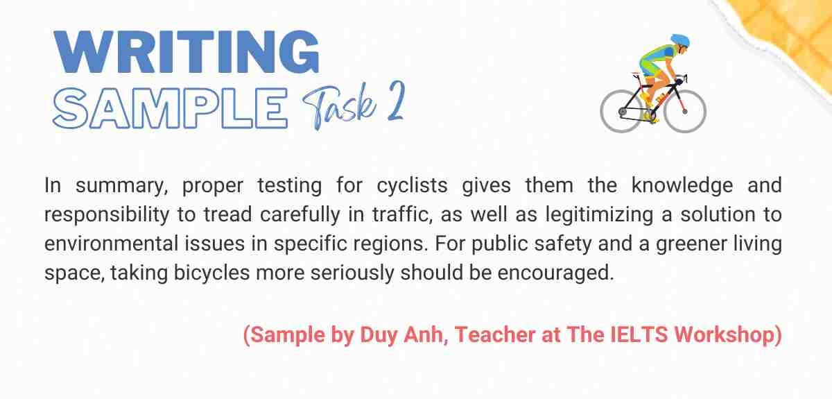 Bài mẫu + từ vựng: Some experts say for road safety cyclists