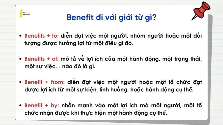 Benefit đi với giới từ gì? Cách dùng Benefit trong tiếng Anh