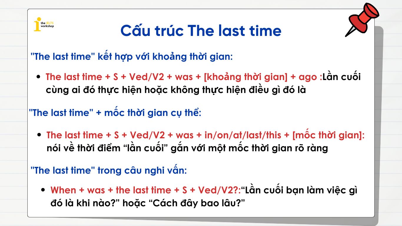 Cấu trúc The last time: Cách dùng, cách viết lại câu và bài tập