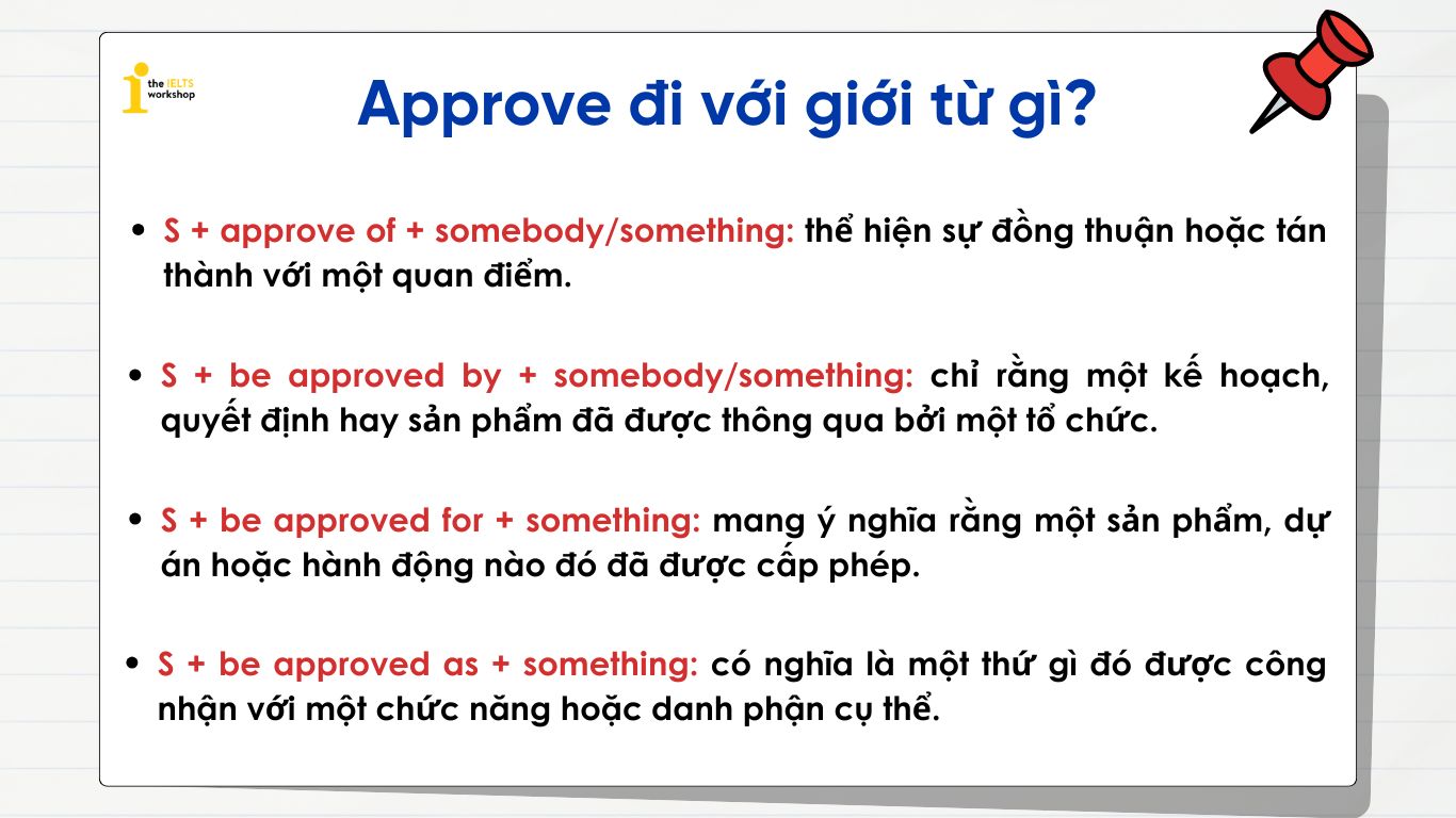 Approve đi với giới từ gì? Cách dùng Approve trong tiếng Anh