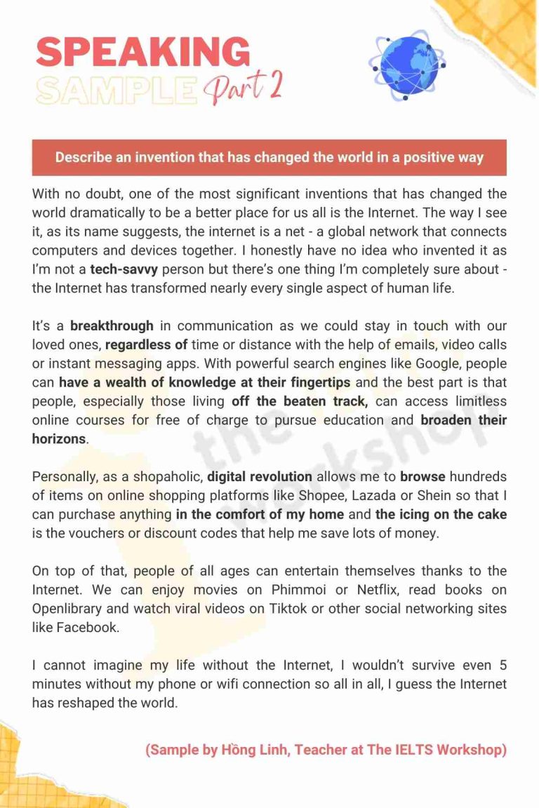 Describe an invention that has changed the world in a positive way