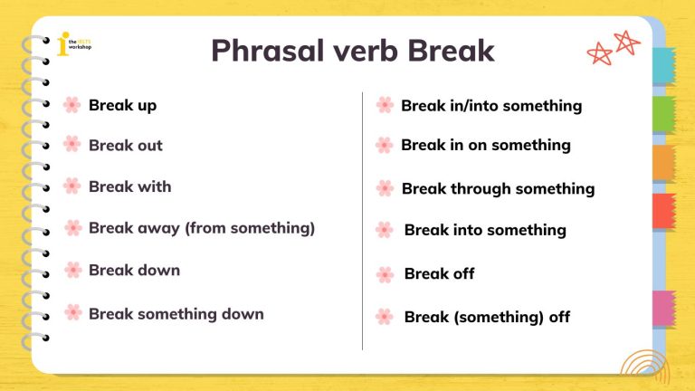 Top 15+ Phrasal verb Break thường gặp nhất trong tiếng Anh