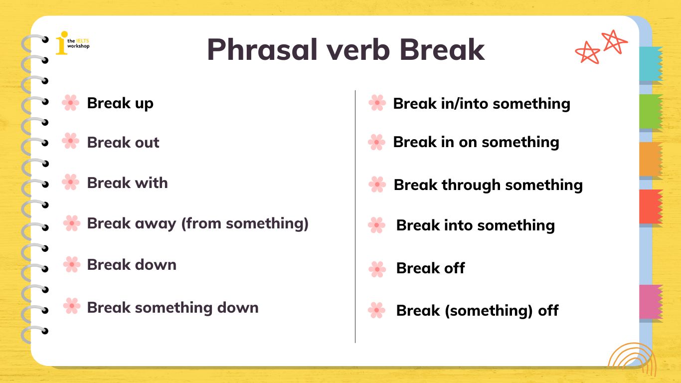 Top 15+ Phrasal verb Break thường gặp nhất trong tiếng Anh