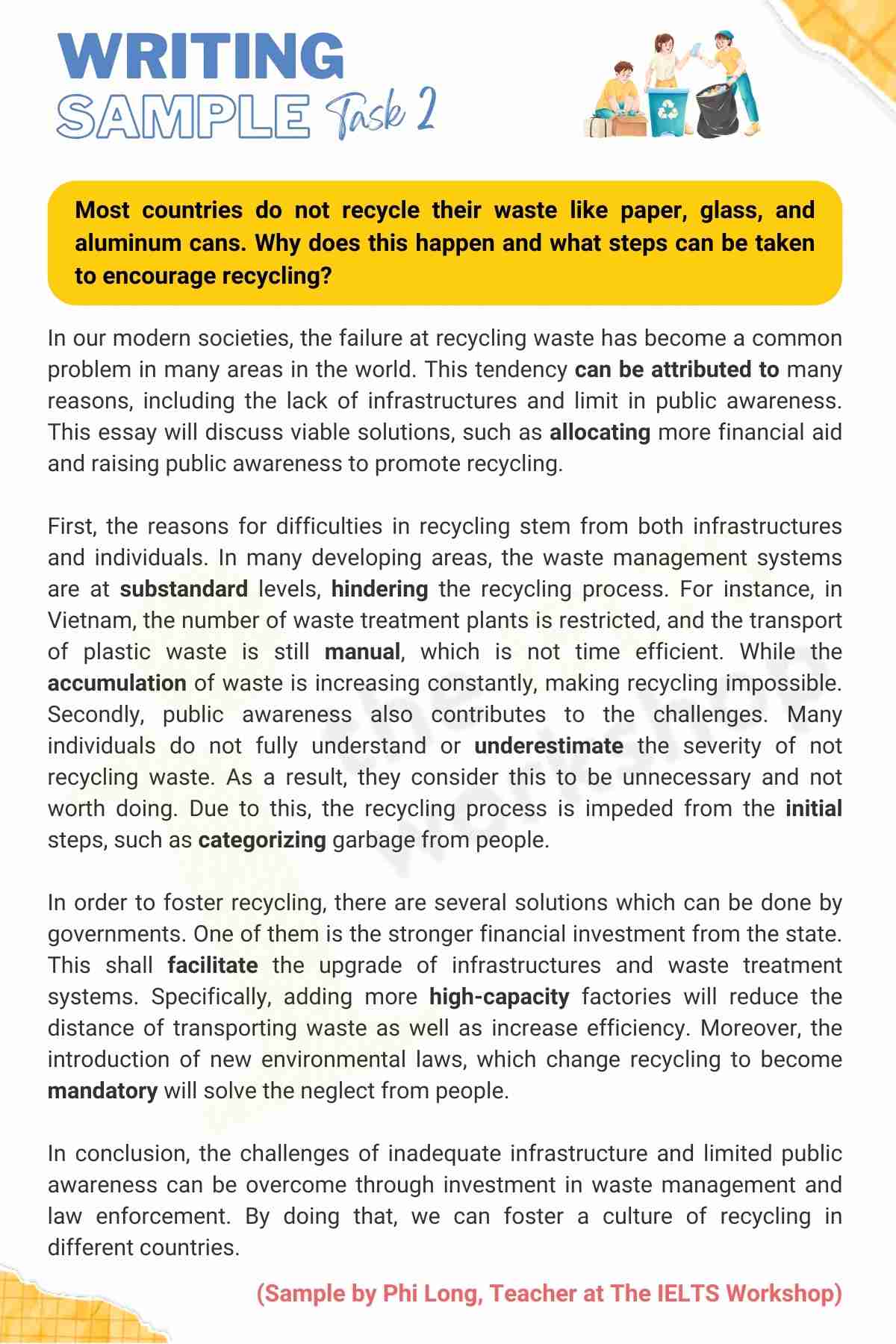 Topic: Recycle IELTS Writing Task 2: Bài mẫu, từ vựng,...