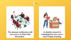 Take place là gì? Khái niệm, cách dùng và từ đồng nghĩa