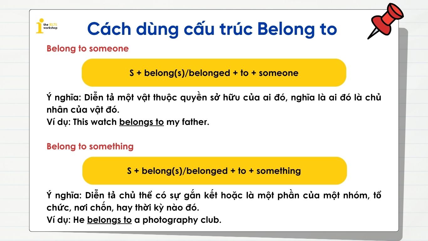 Belong to là gì? Cấu trúc Belong to: cách dùng và bài tập vận dụng