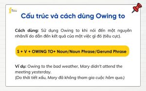 Owing to là gì? Cấu trúc và cách sử dụng trong tiếng Anh