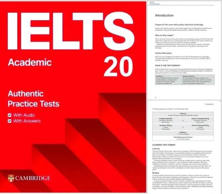 [PDF + Audio] Cambridge IELTS 20: Cập nhật mới nhất (Bản đẹp)