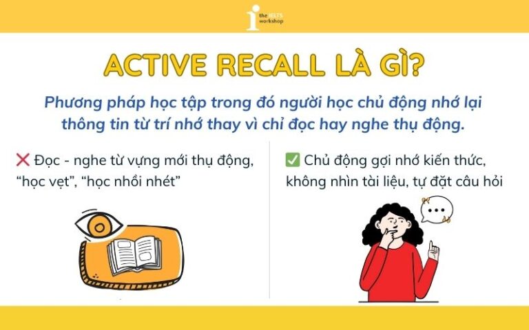 Active recall là gì? Cách áp dụng để học IELTS hiệu quả