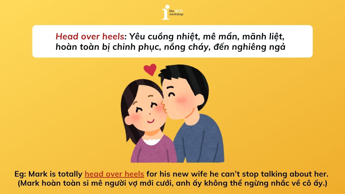 Head over heels là gì? Định nghĩa và cách dùng trong tiếng Anh